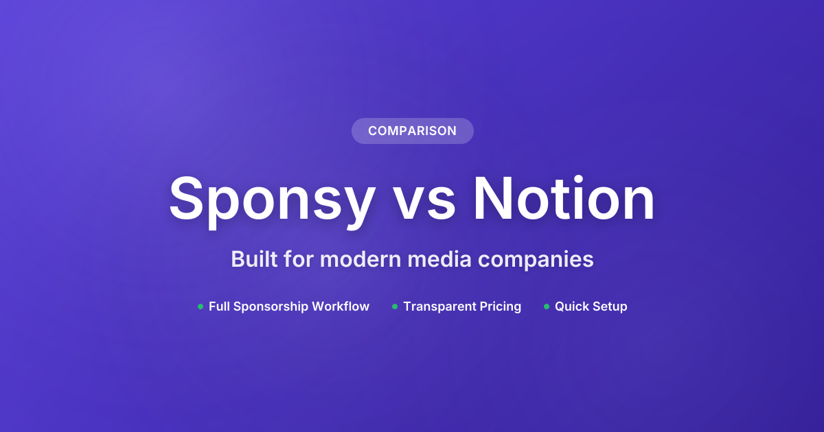 Notion Alternative | Sponsy
